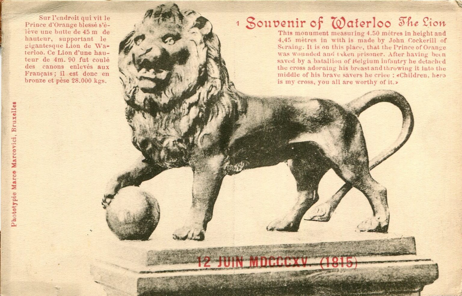 The Lion at Waterloo | Postcard History