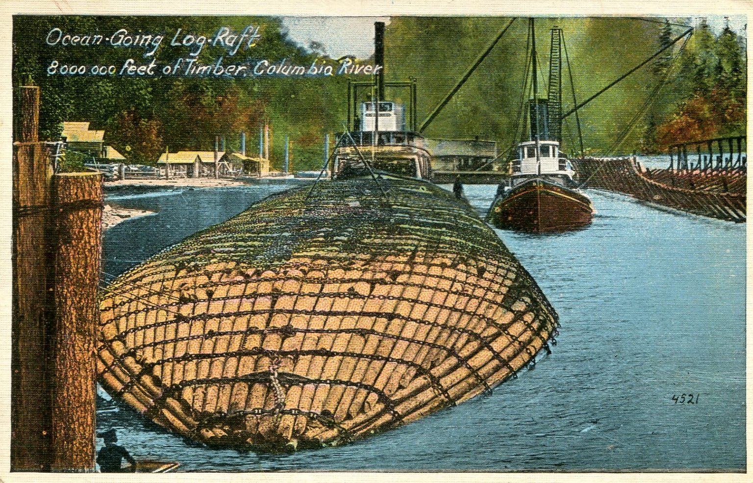 Log Raft | Postcard History