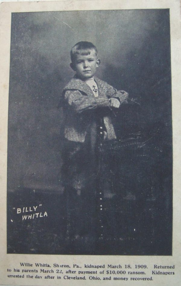 Billy Whitla, Kidnapped Child | Postcard History