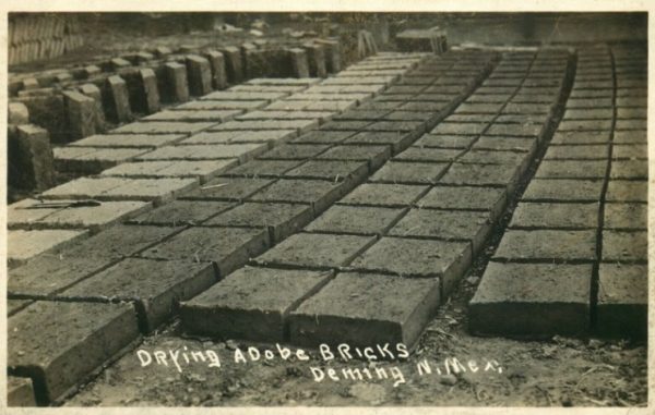 drying adobe bricks | Postcard History