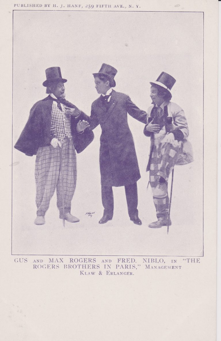 Brothers and Niblo scene | Postcard History