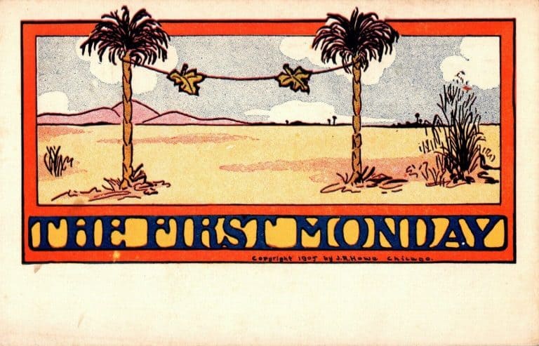 The first Monday | Postcard History