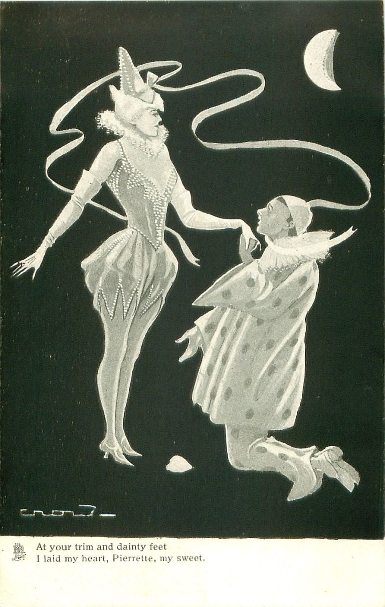 The Pierrot and the Pierrette | Postcard History