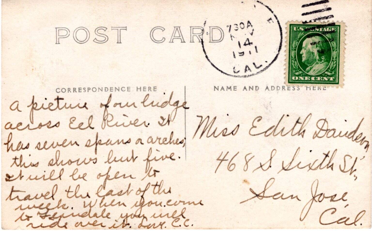 A Faded but Historic Postcard from Ferndale, California | Postcard History