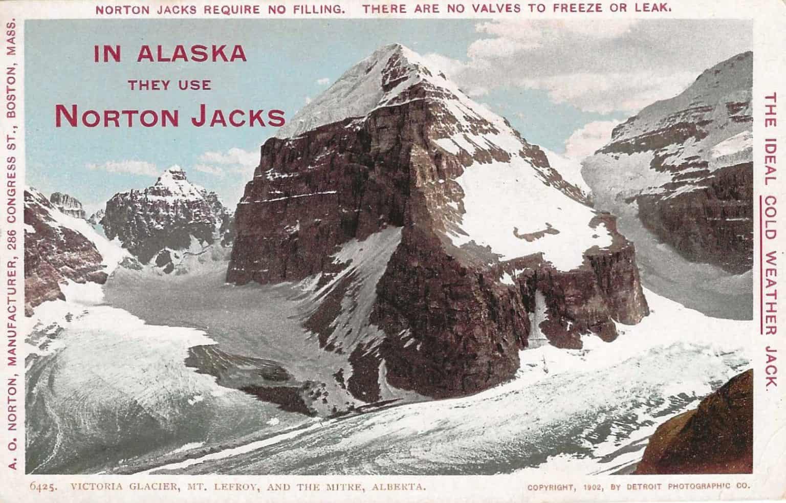 Victoria Glacier, Mount Lefroy,and The Mitre | Postcard History